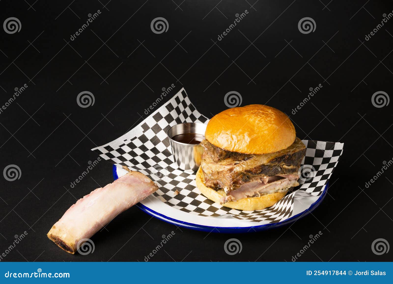 Beef rib burger stock photo. Image of ingredient, ready - 254917844