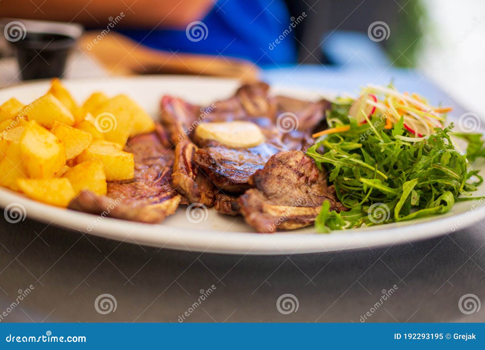 Beef Ribs on plate stock image. Image of gourmet, roasted - 192293195