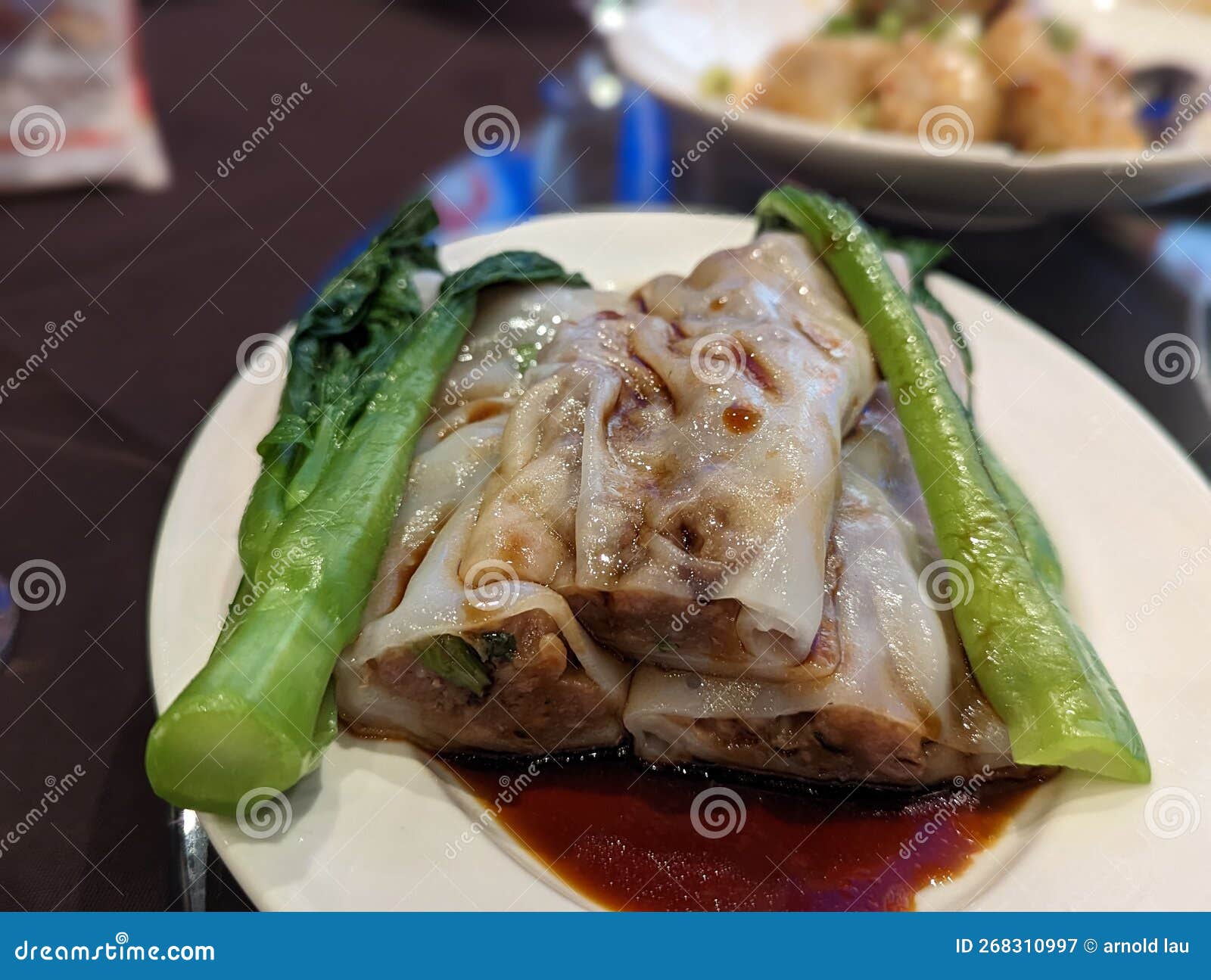 Beef rice roll dim sum stock image. Image of roll, beef - 268310997