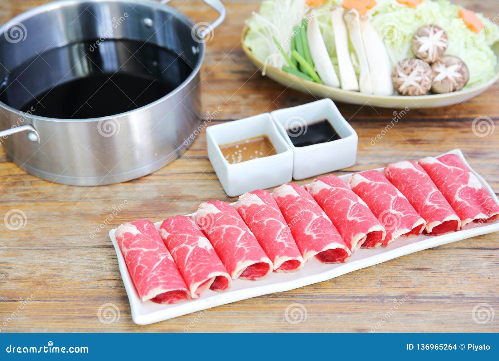 Beef set shabu shabu stock photo. Image of restaurant - 136965264
