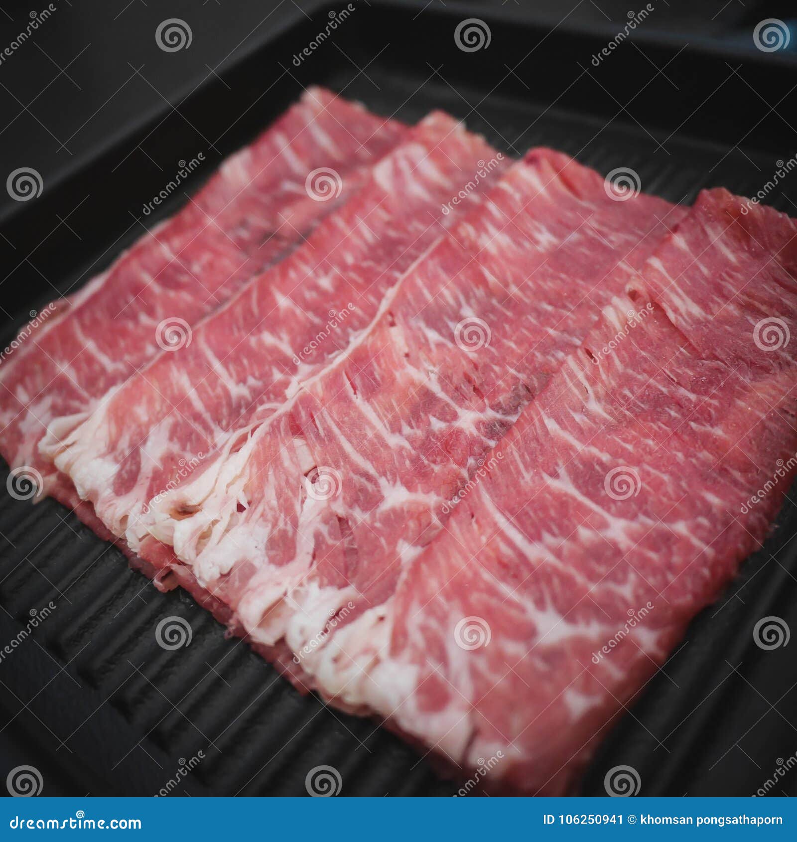 Beef for shabu shabu stock image. Image of water, slices - 106250941