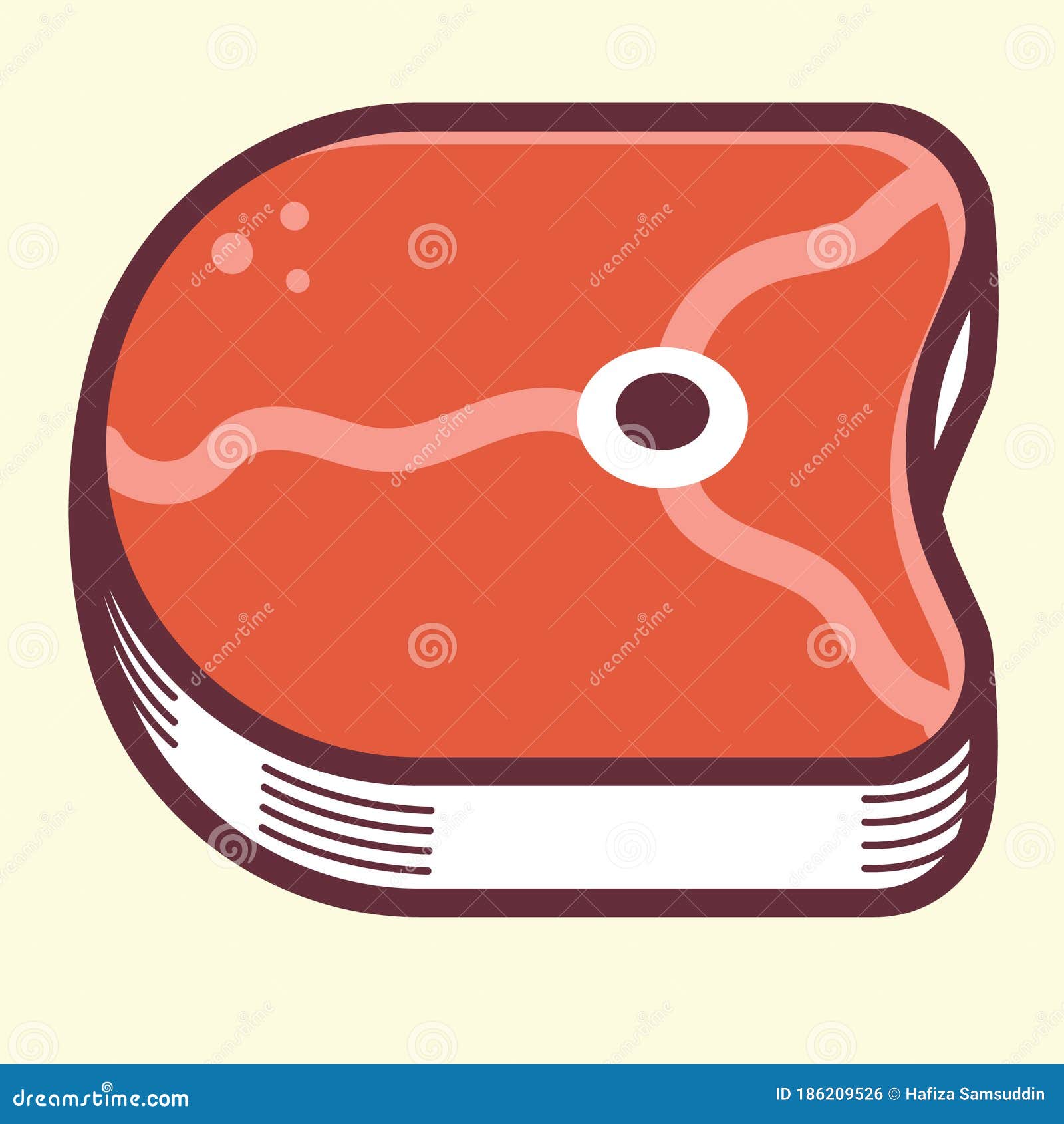 Beef Shank Cut. Vector Illustration Decorative Design Stock Vector ...
