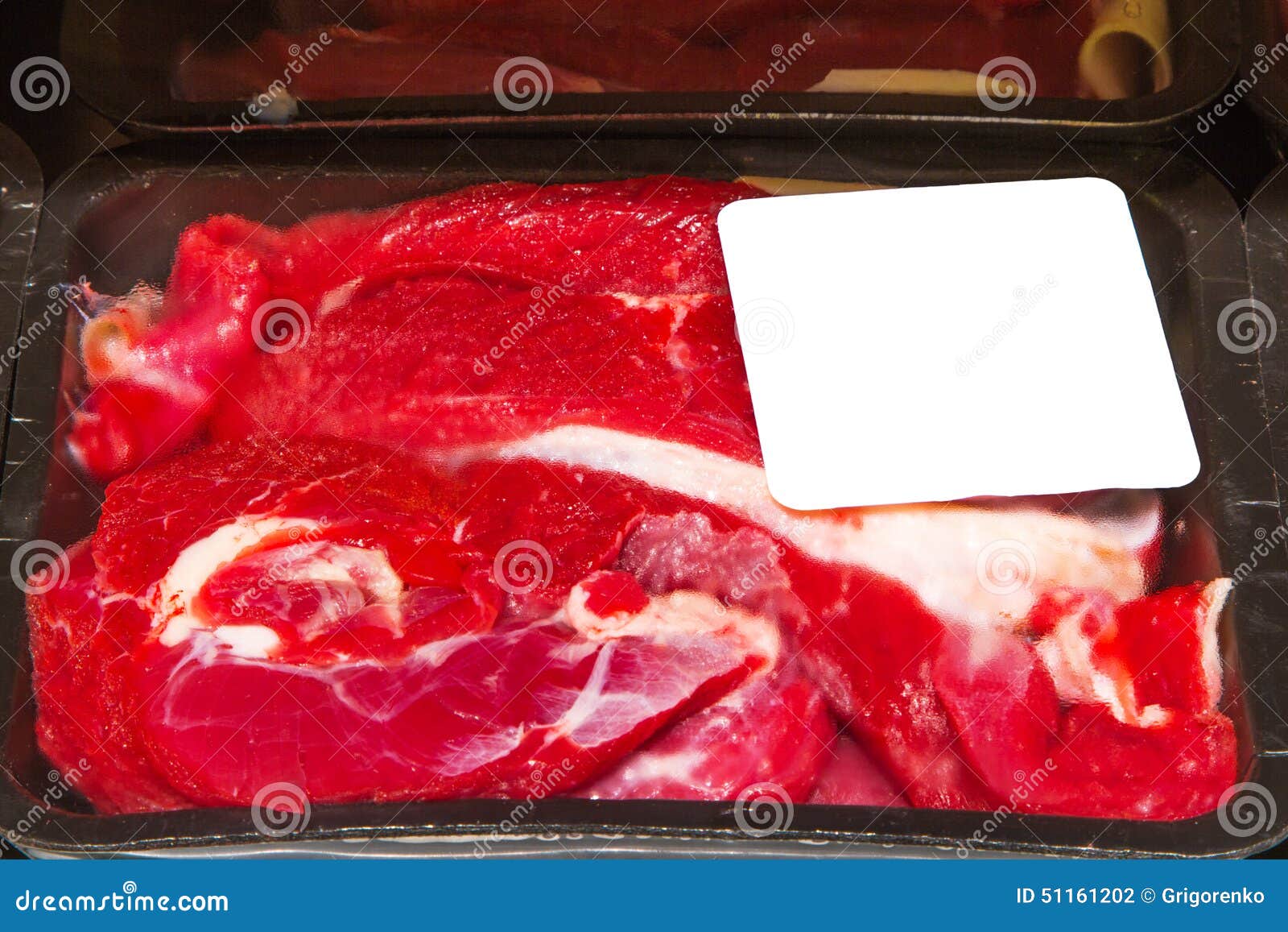 Beef slices in boxes stock photo. Image of sirloin, supermarket - 51161202