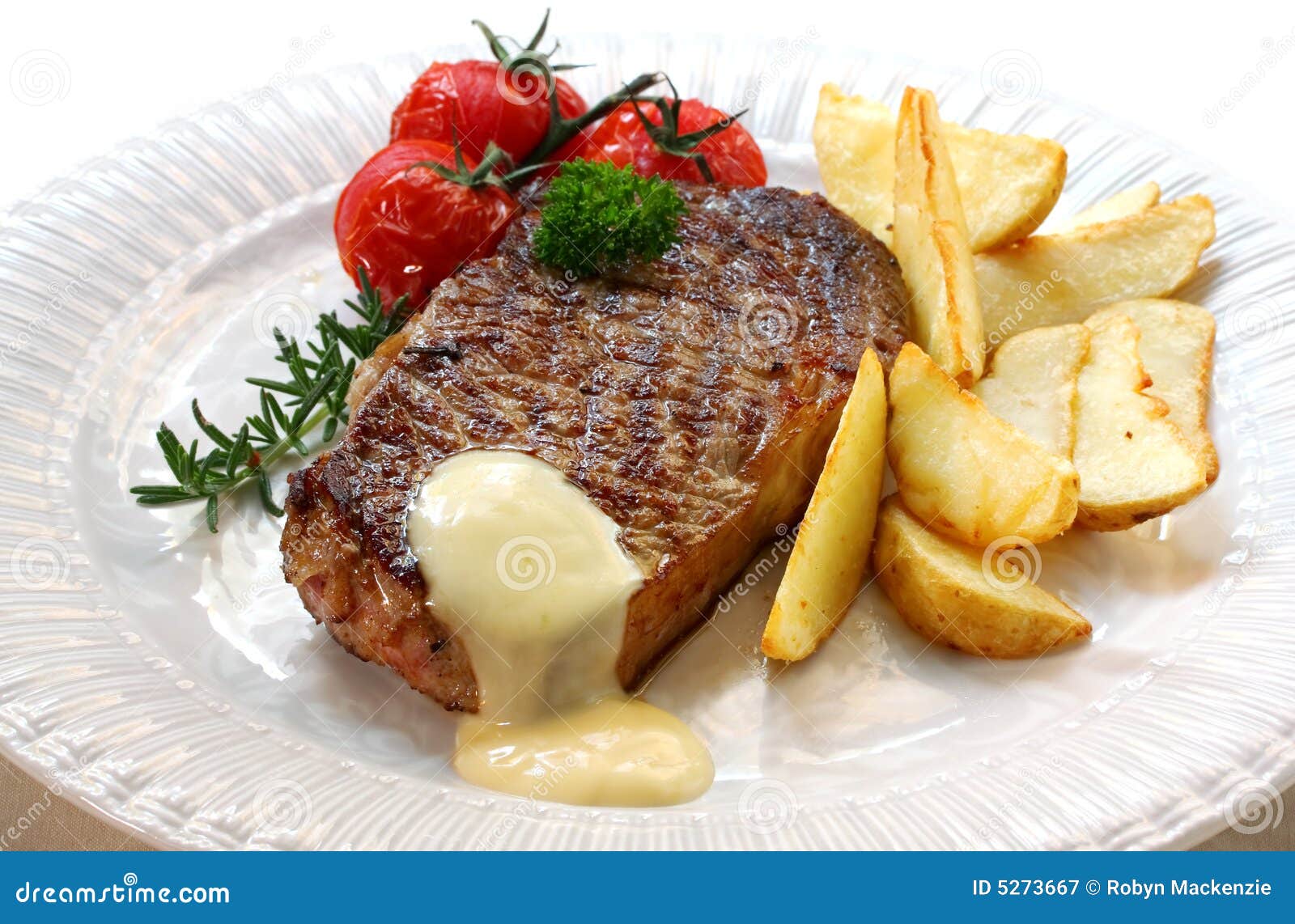 Beef Steak stock image. Image of potato, sirloin, steak - 5273667