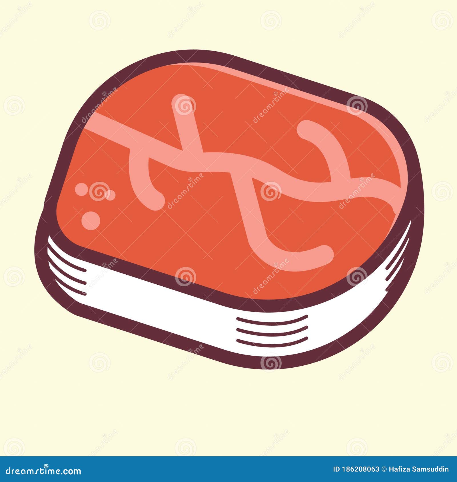 Beef Steak Cut. Vector Illustration Decorative Design Stock Vector ...