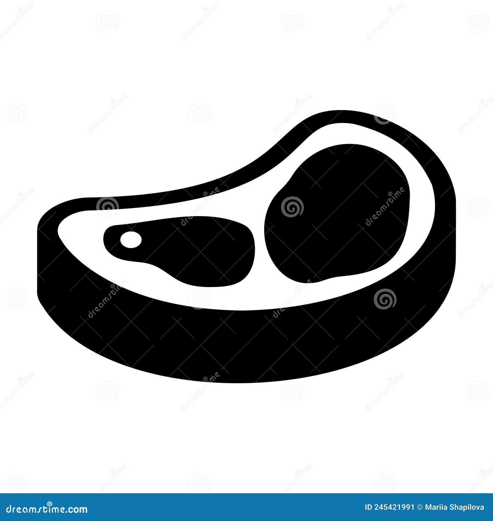 Beef Steak Icon. Vector Illustration Stock Vector - Illustration of ...