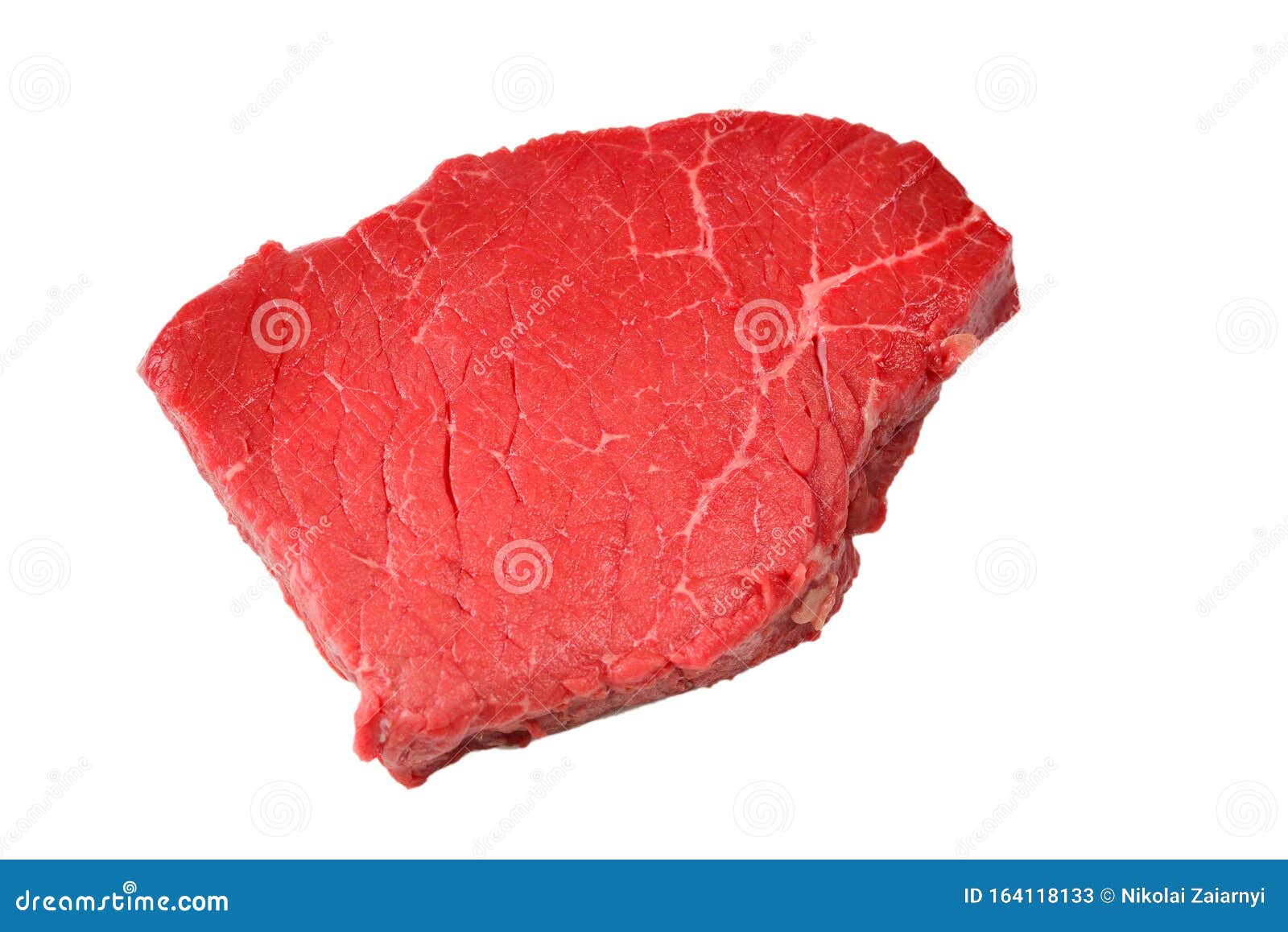 Beef Steak Isolated on White Background Stock Image - Image of cooking ...