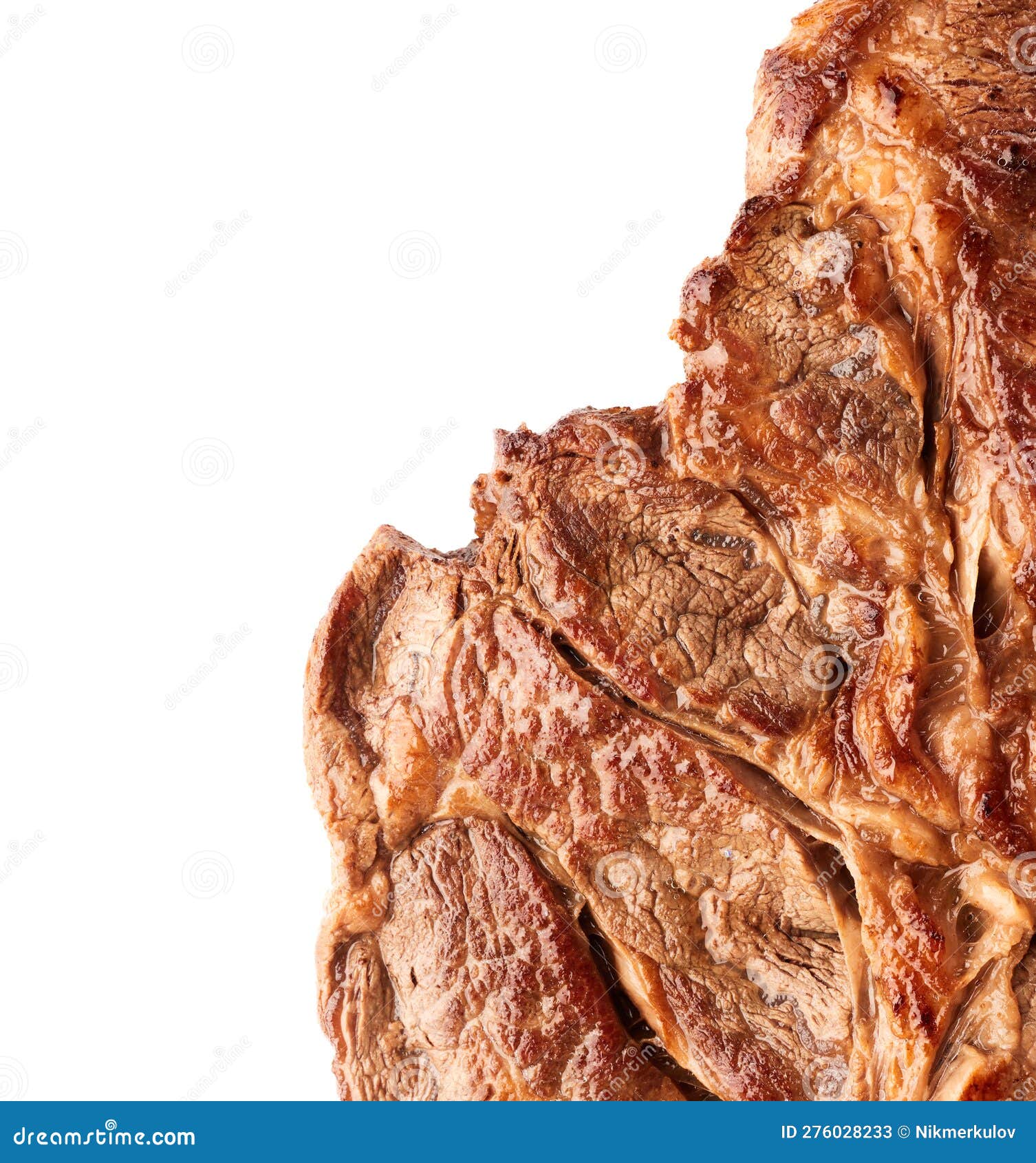 Beef Steak Isolated on White Background Stock Image - Image of ...