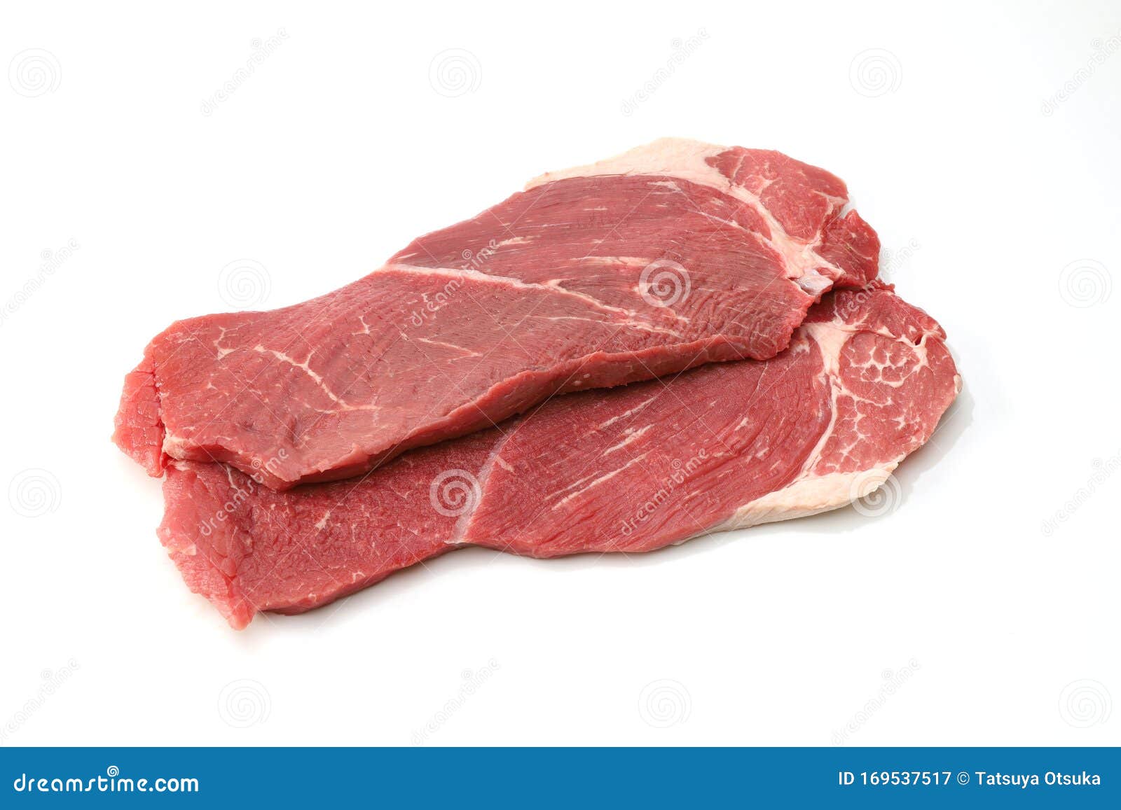 Beef Steak Meat in a White Background Stock Image - Image of food, meat ...