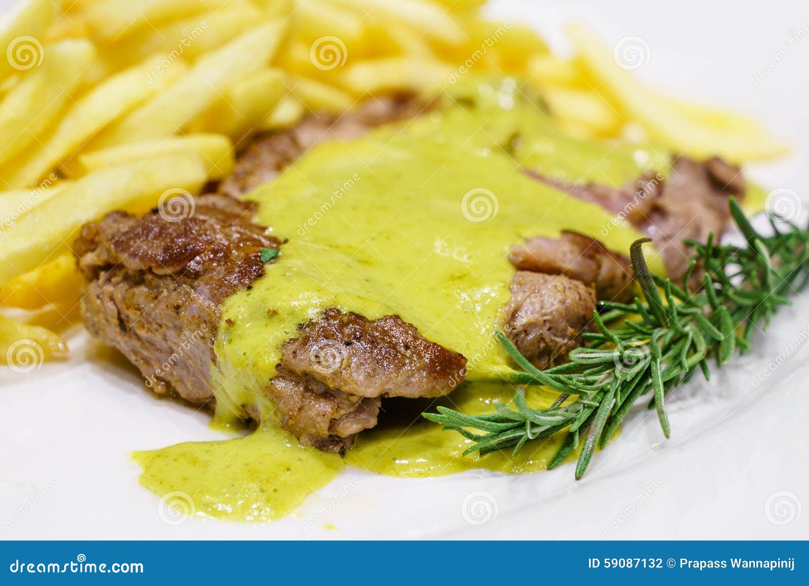Beef steak mustard sauce stock photo. Image of white - 59087132