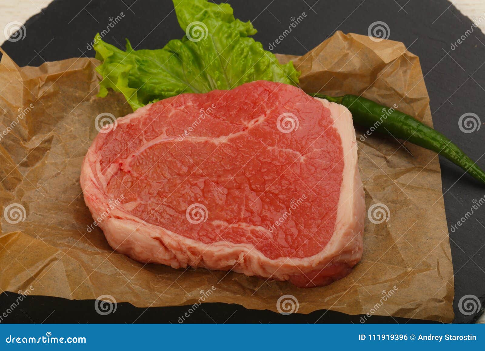 Beef steak raw stock photo. Image of dinner, nutrient - 111919396