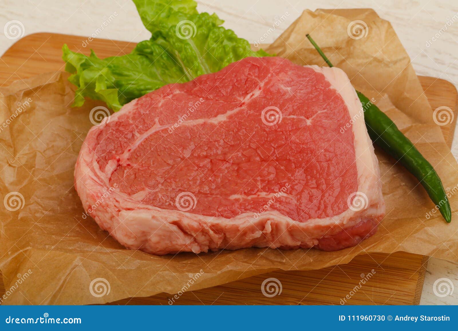 Beef steak raw stock photo. Image of green, steak, preparation - 111960730
