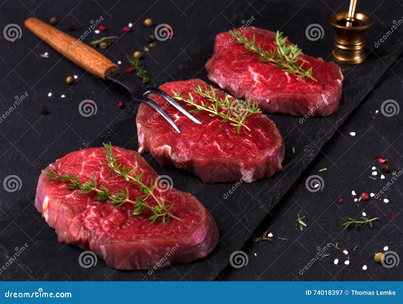 Beef steak raw stock image. Image of space, fillet, black - 74018397