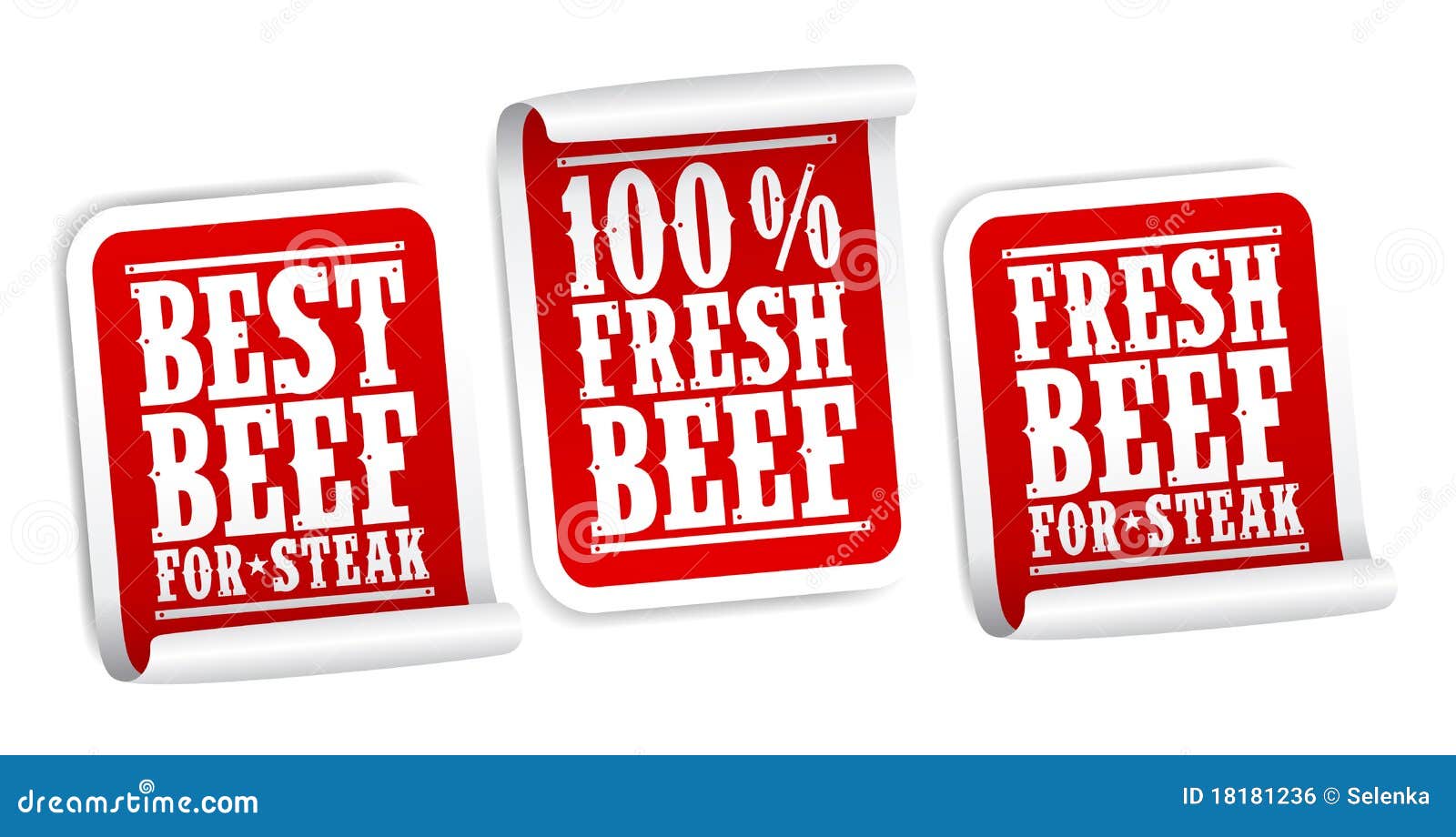 Beef for steak stickers stock vector. Illustration of fresh - 18181236