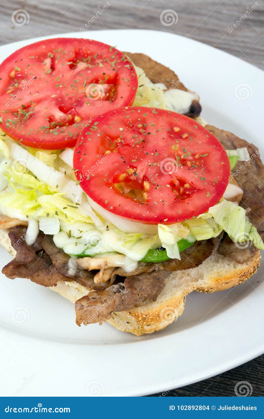 Beef steak sub sandwich stock photo. Image of bread - 102892804