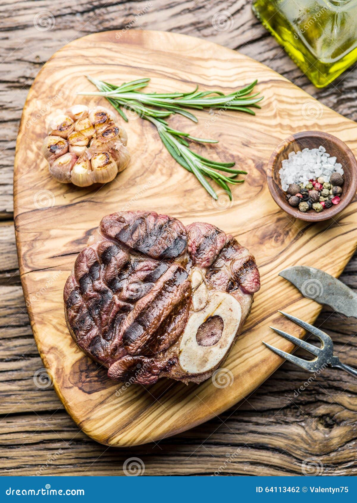 Beef Steak on a Wooden Tray. Stock Photo - Image of preparation, recipe ...