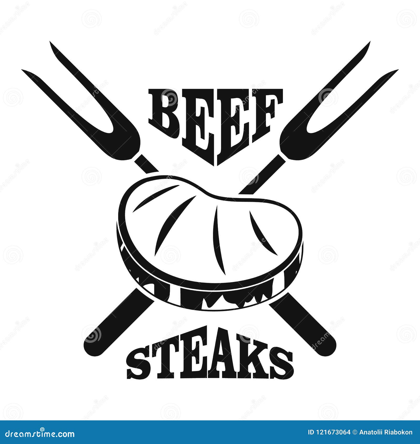 Beef Steaks Logo, Simple Style Stock Vector - Illustration of graphic ...