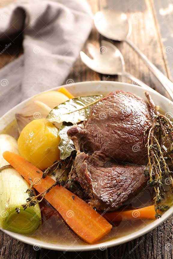 Beef stew with broth stock image. Image of stew, meal - 208824783