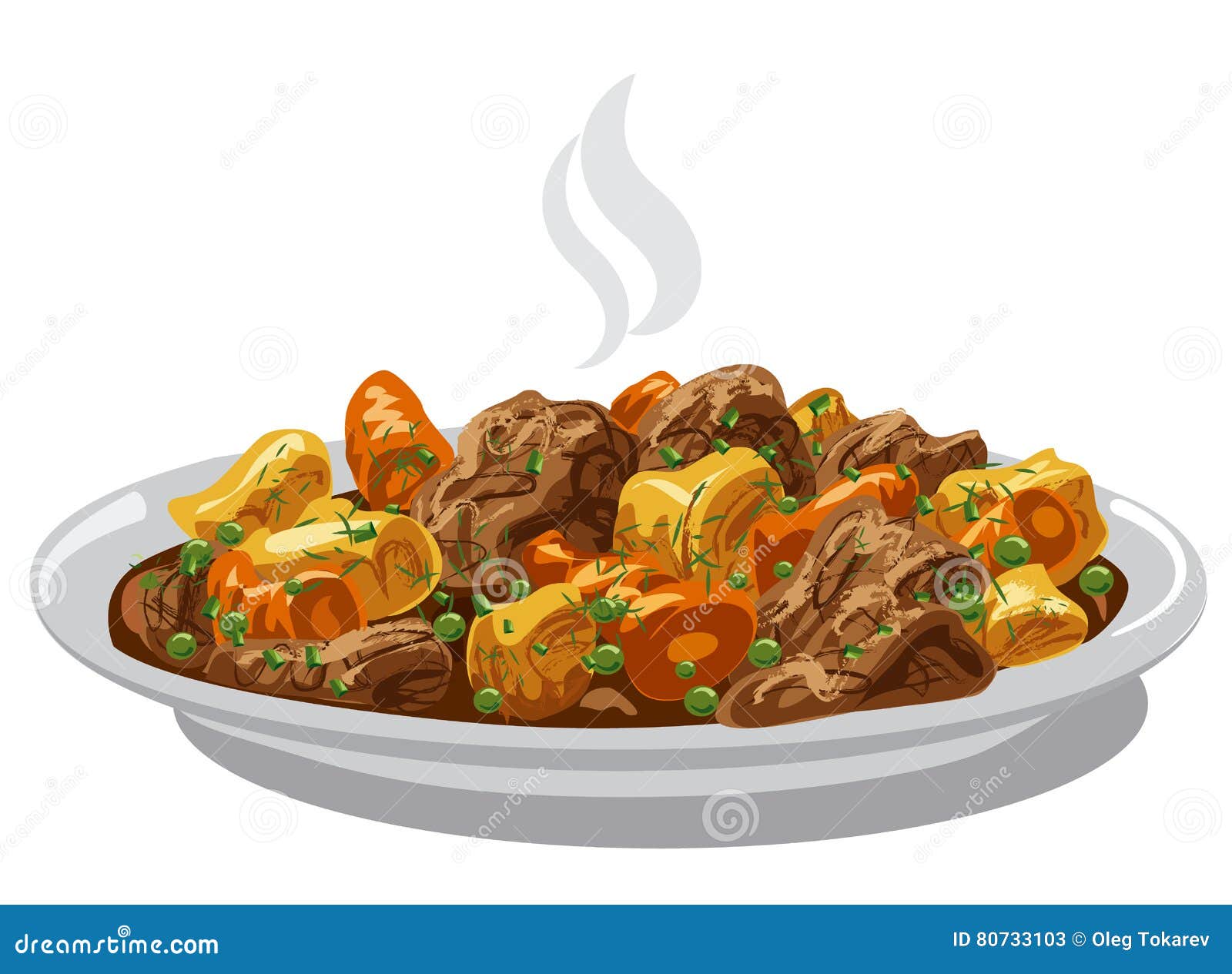 Beef Stew Retro Poster Layout Vector Illustration | CartoonDealer.com ...