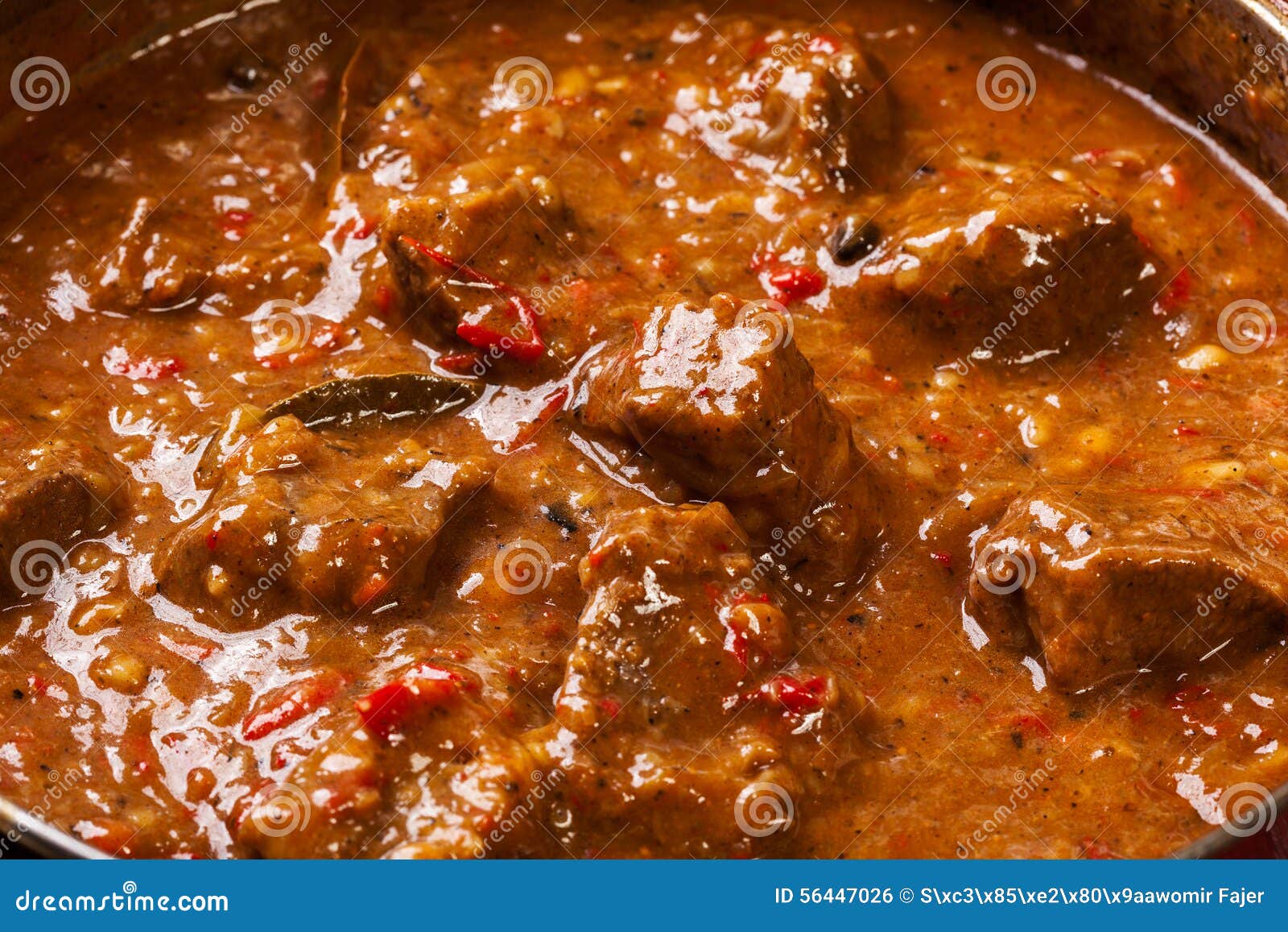 Beef stew in a pan stock photo. Image of bowl, cast, pork - 56447026