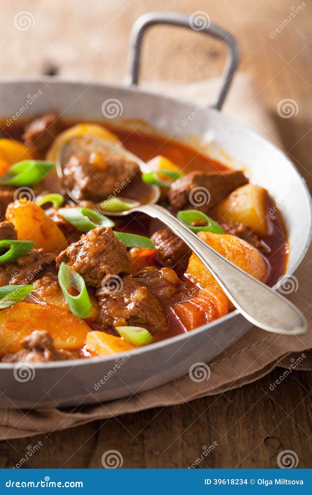 Beef Stew with Potato and Carrot Stock Photo - Image of wooden, bowl ...