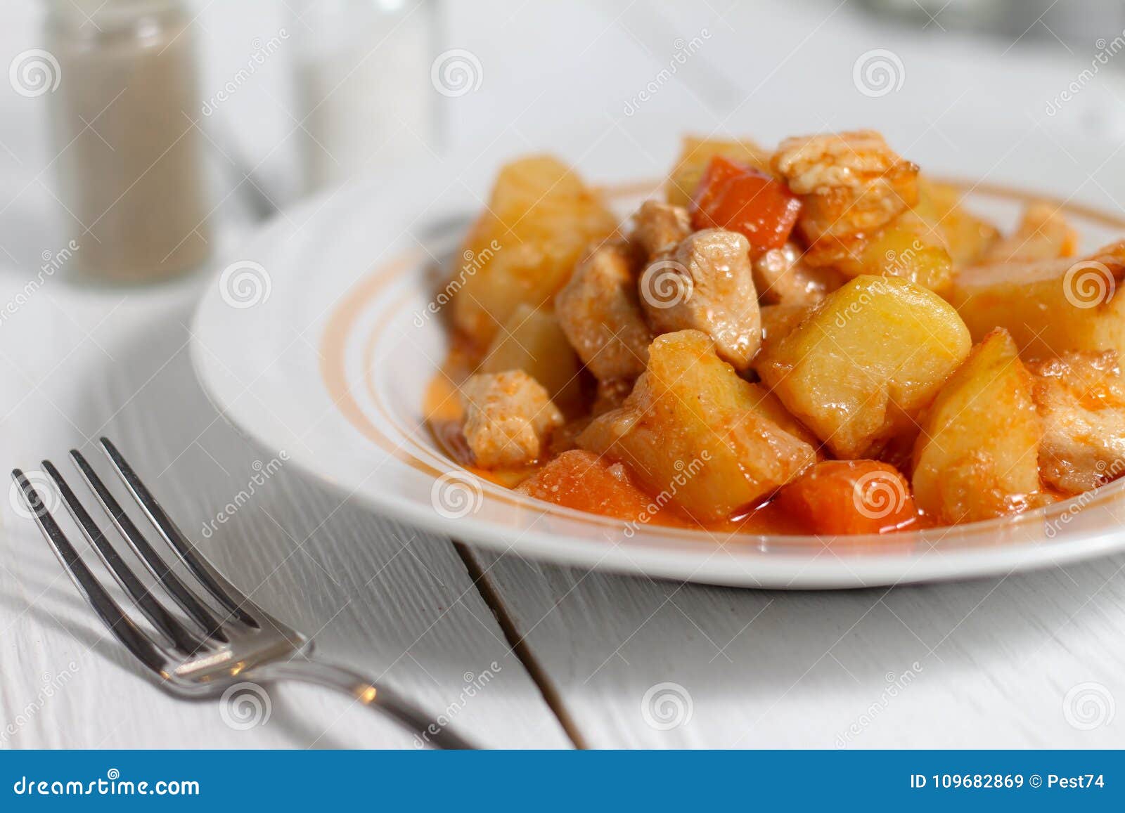 Beef Stew With Potatoes Stock Image Image Of Fried 109682869