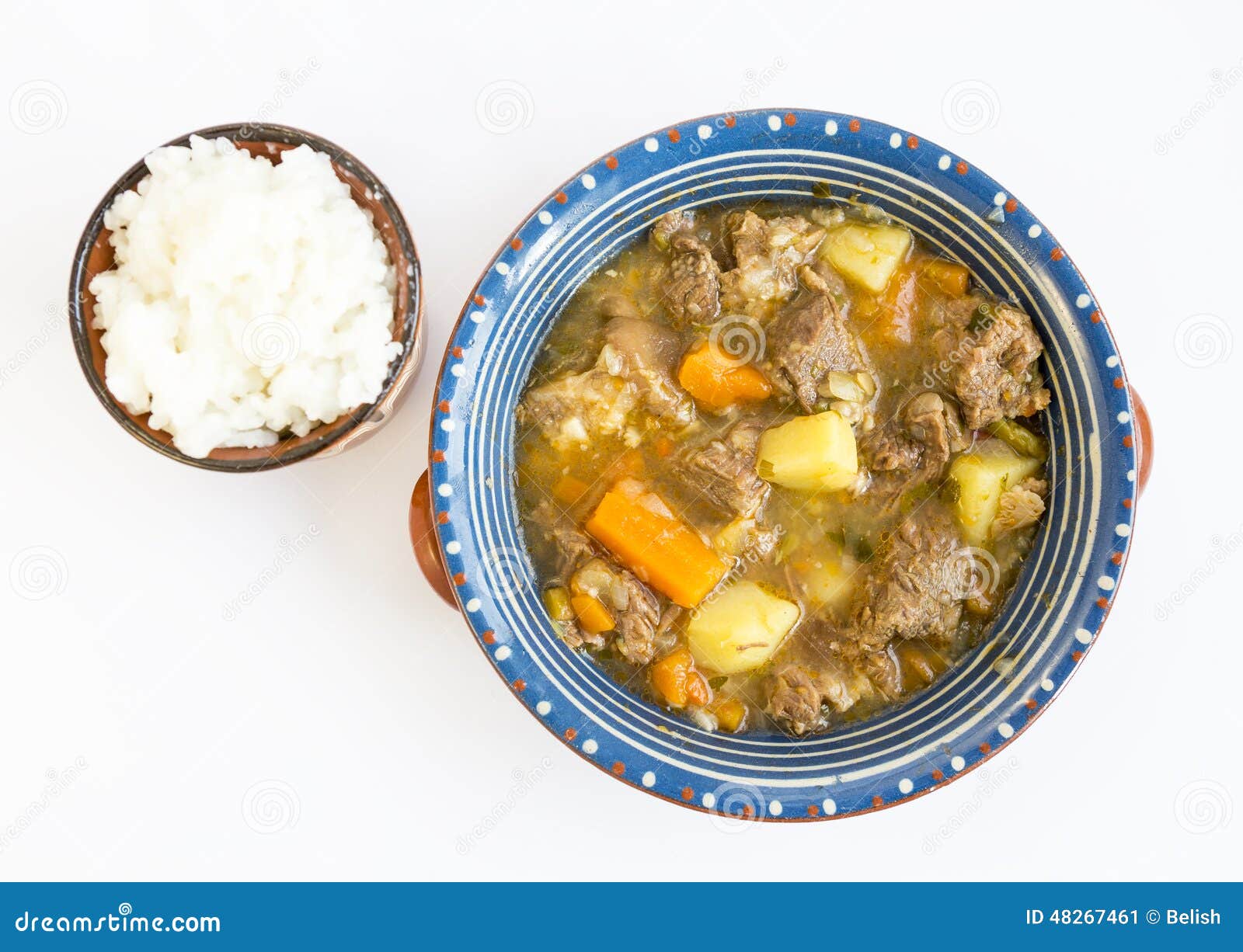 Beef stew with rice stock image. Image of heat, painted - 48267461