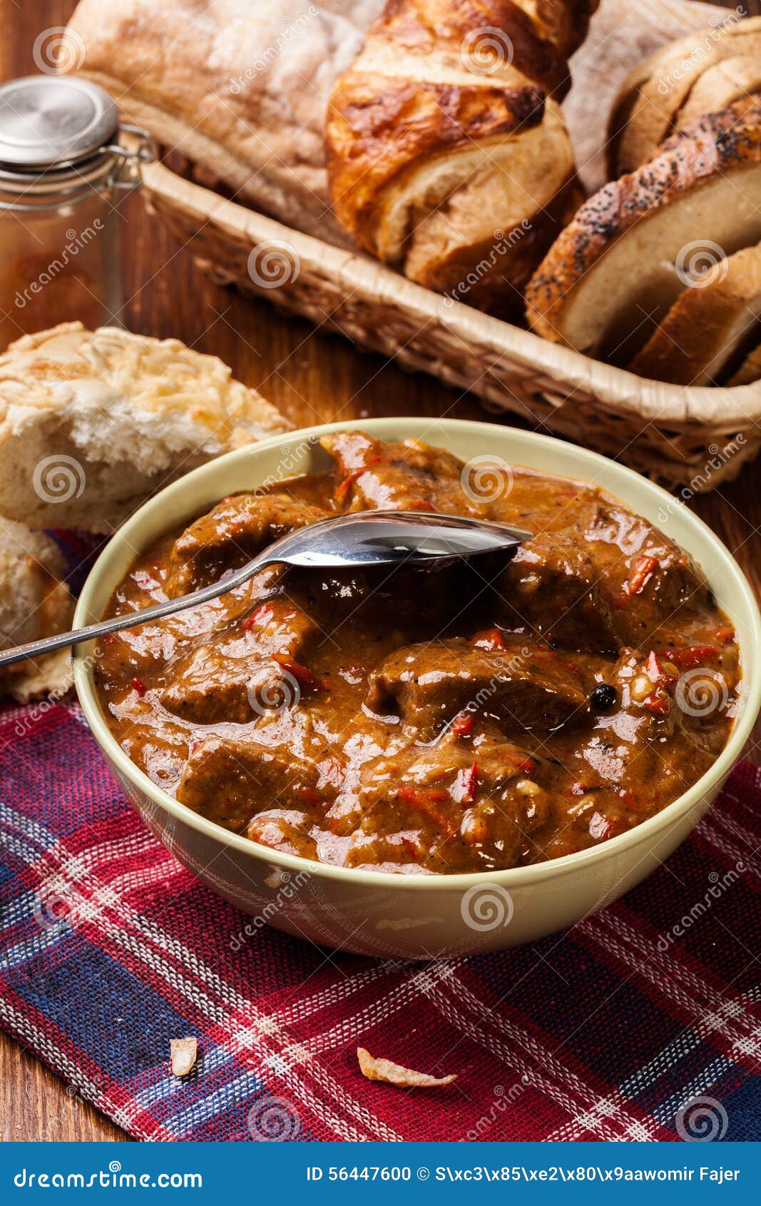 Beef Stew Served with Crusty Bread Stock Photo - Image of lamb, comfort ...