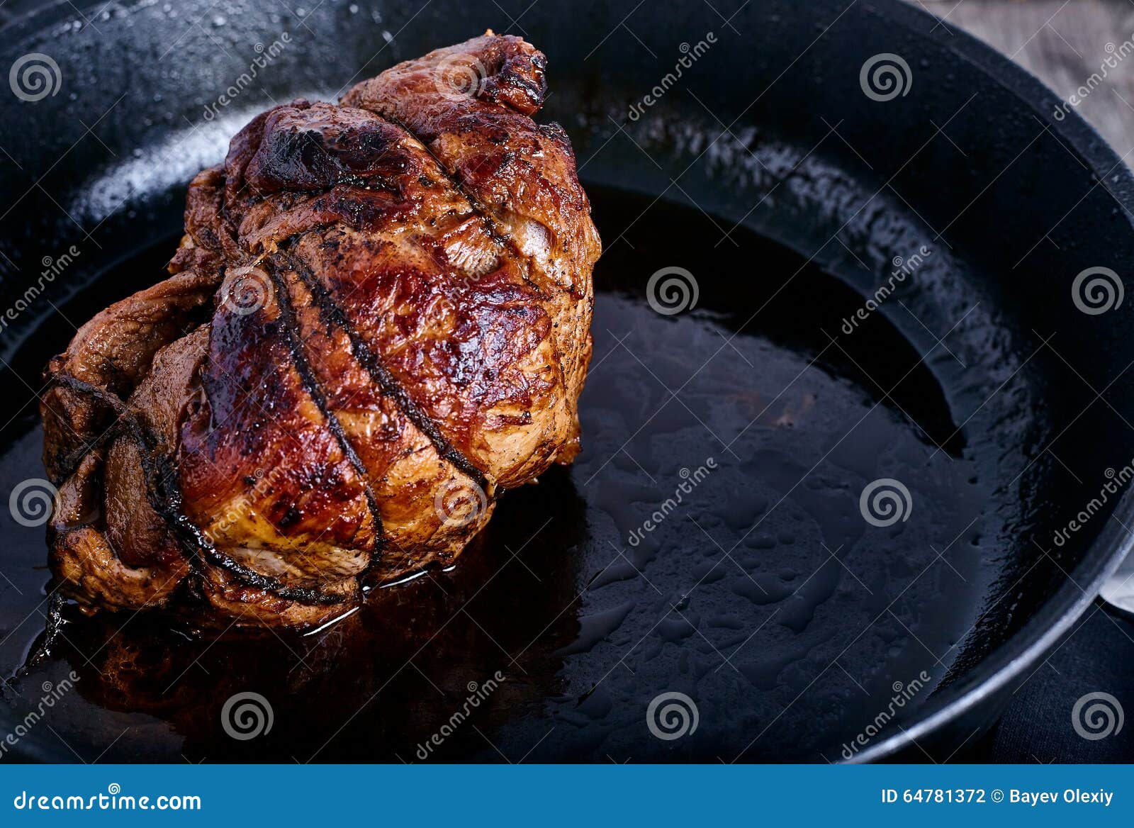 Beef Stew Tied with Thread in Pan Stock Photo - Image of meat, game ...