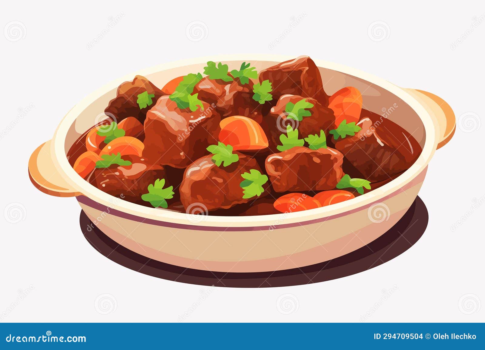 Beef Stew Vector Flat Minimalistic Isolated Vector Style Illustration ...