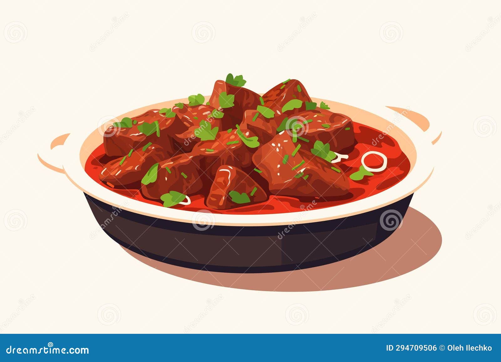 Beef Stew Vector Flat Minimalistic Isolated Vector Style Illustration ...