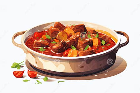 Beef Stew Vector Flat Minimalistic Isolated Vector Style Illustration ...