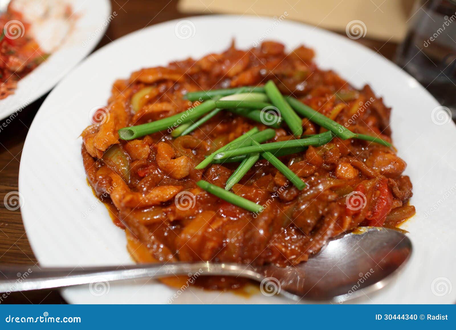 Beef stew on a white plate stock photo. Image of gravy - 30444340