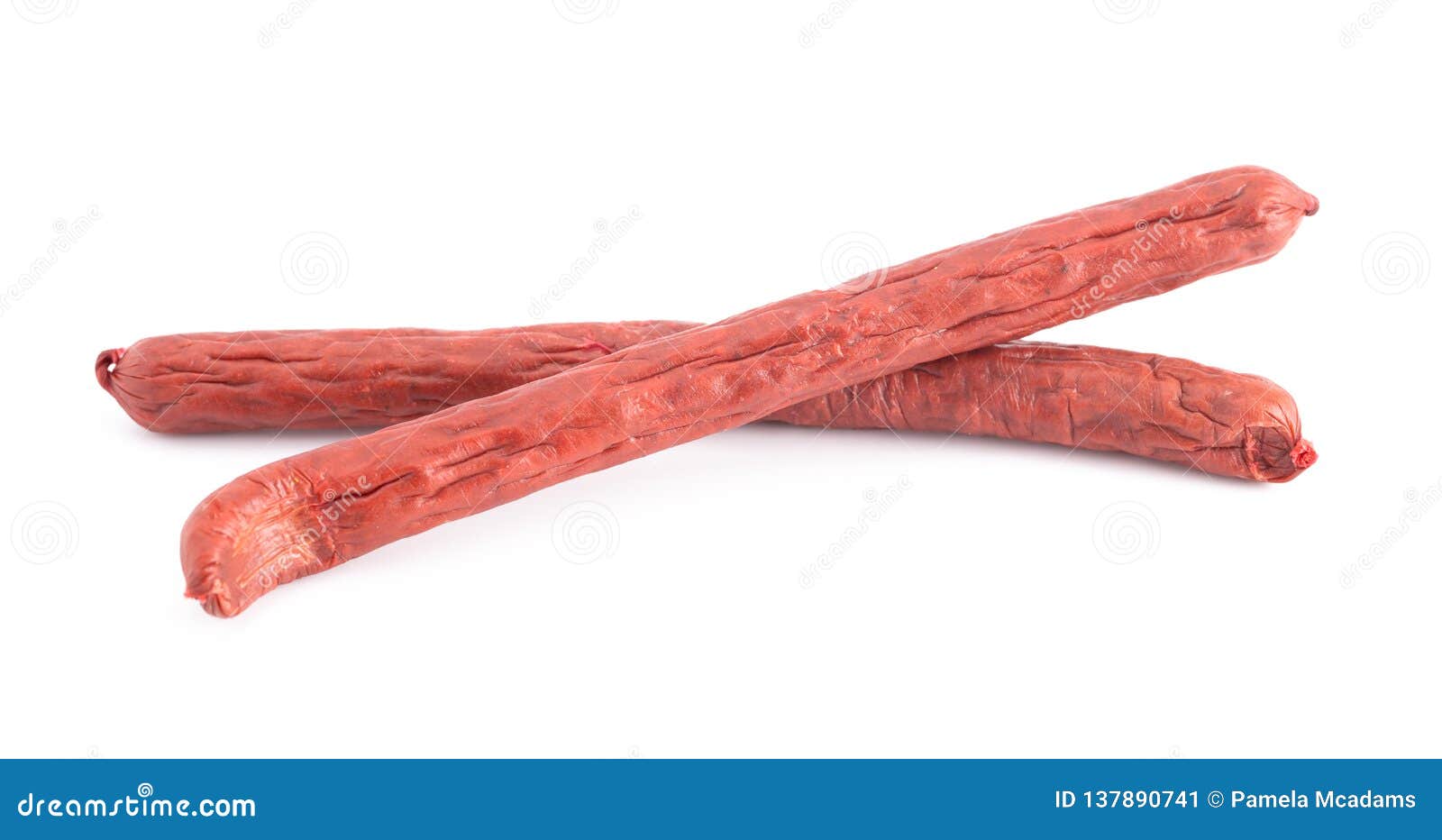 Beef Sticks on a White Background Stock Image - Image of chicken ...