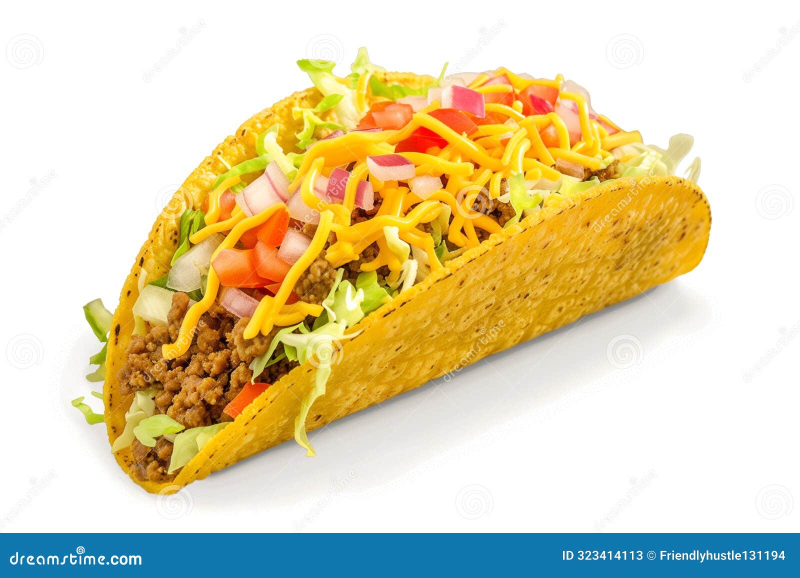Beef Taco on a White Backdrop Stock Image - Image of mexican, simple ...