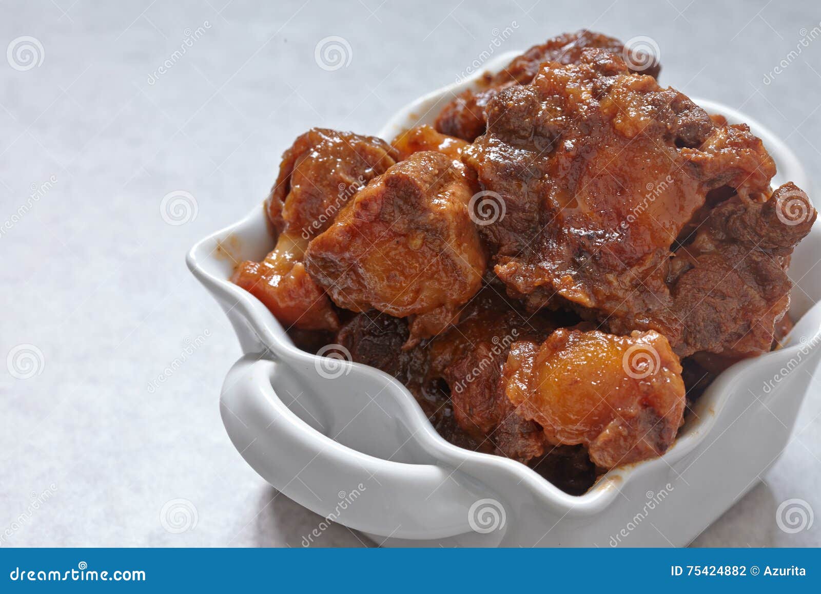 Beef tails stew stock photo. Image of broth, laurel, garlic - 75424882