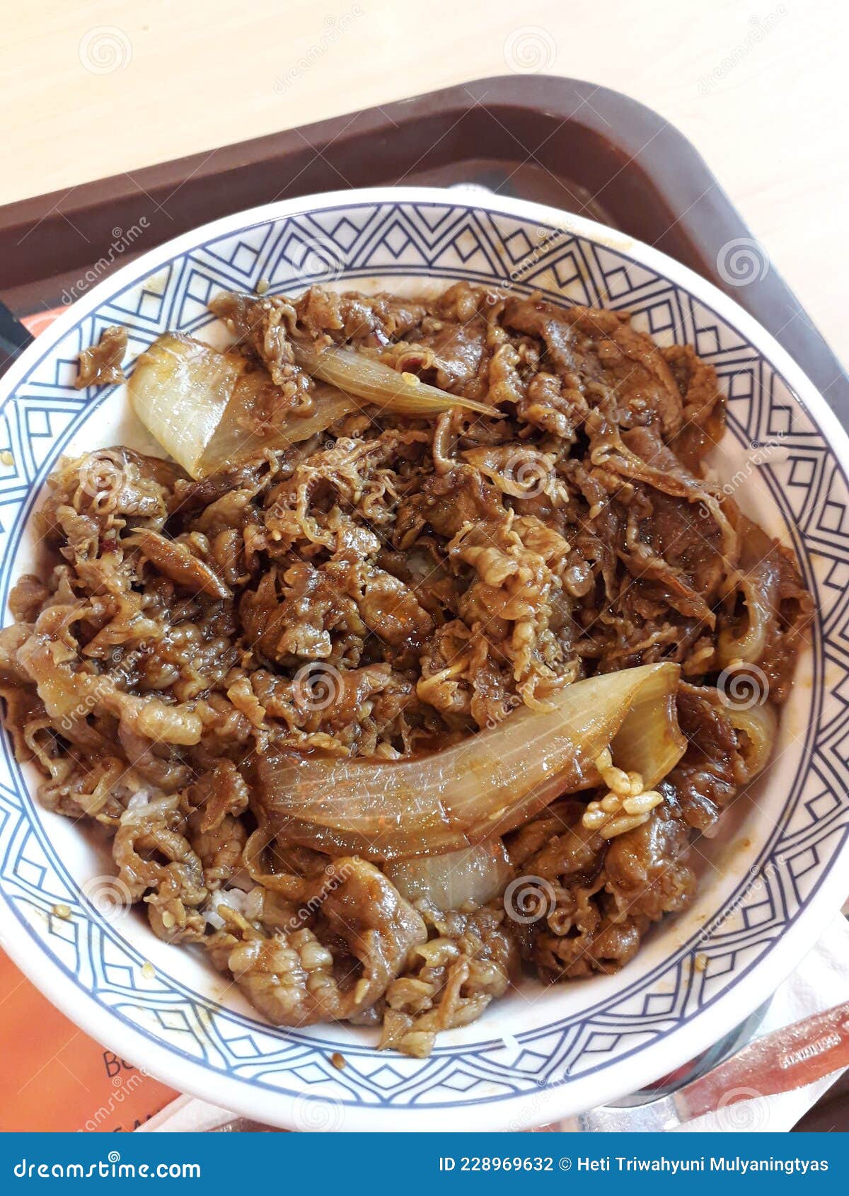 Beef Teriyaki Rice Bowl stock photo. Image of spaghetti - 228969632