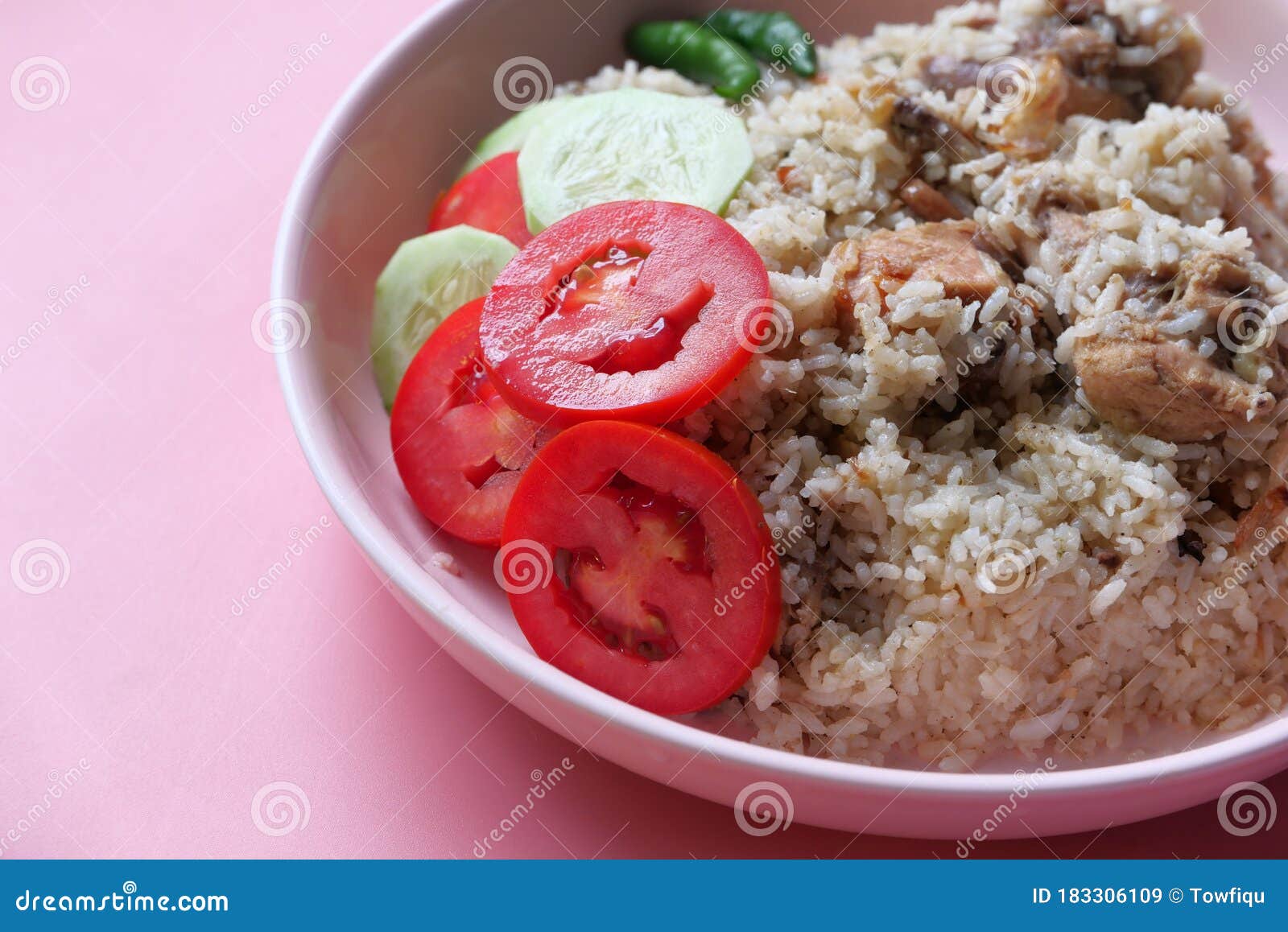 Beef Tikka Biriani Curry, Top View. Stock Image - Image of chili ...