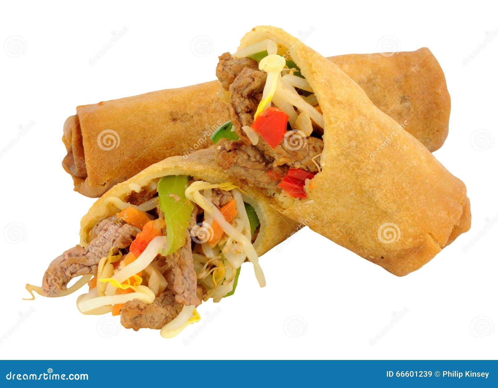 Beef and Vegetable Filled Chinese Rolls Stock Image - Image of meat ...