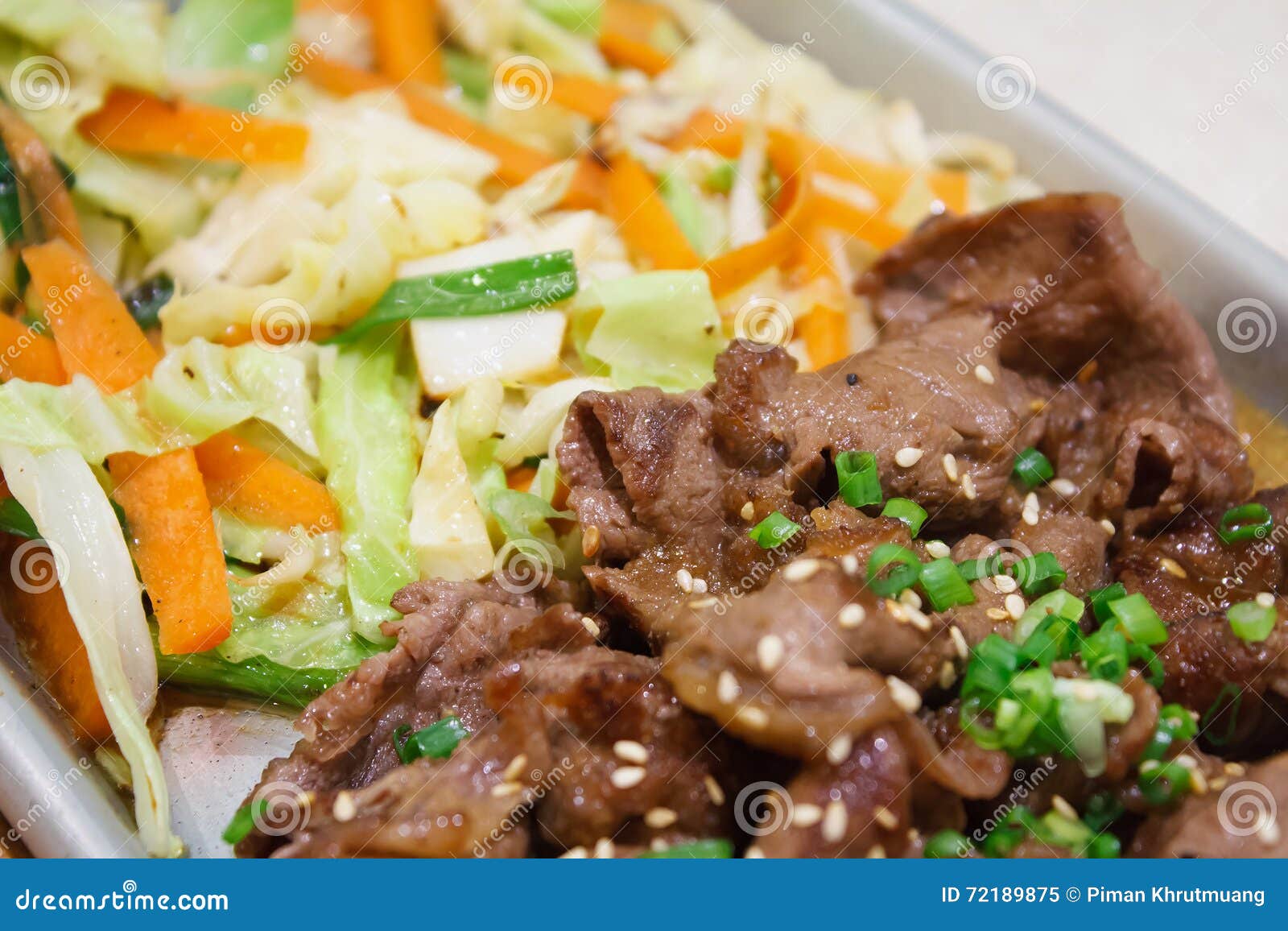Beef with Vegetables Teppanyaki Stock Image - Image of close, vegetable ...