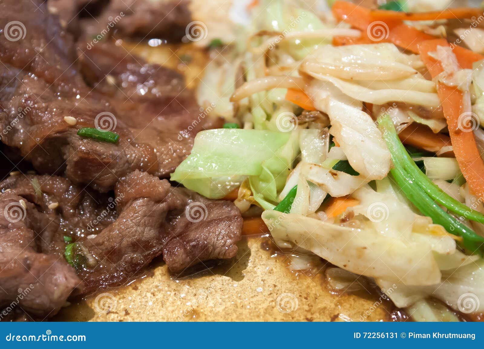 Beef with Vegetables Teppanyaki Stock Image - Image of dish, cook: 72256131