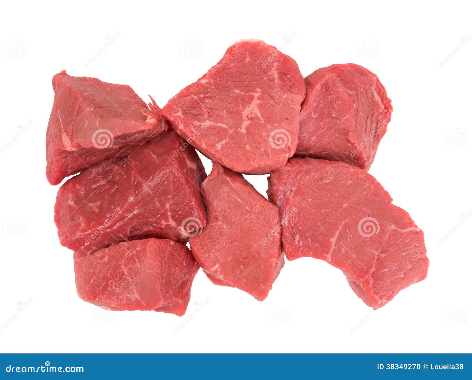 Beef on White Background stock photo. Image of seven - 38349270