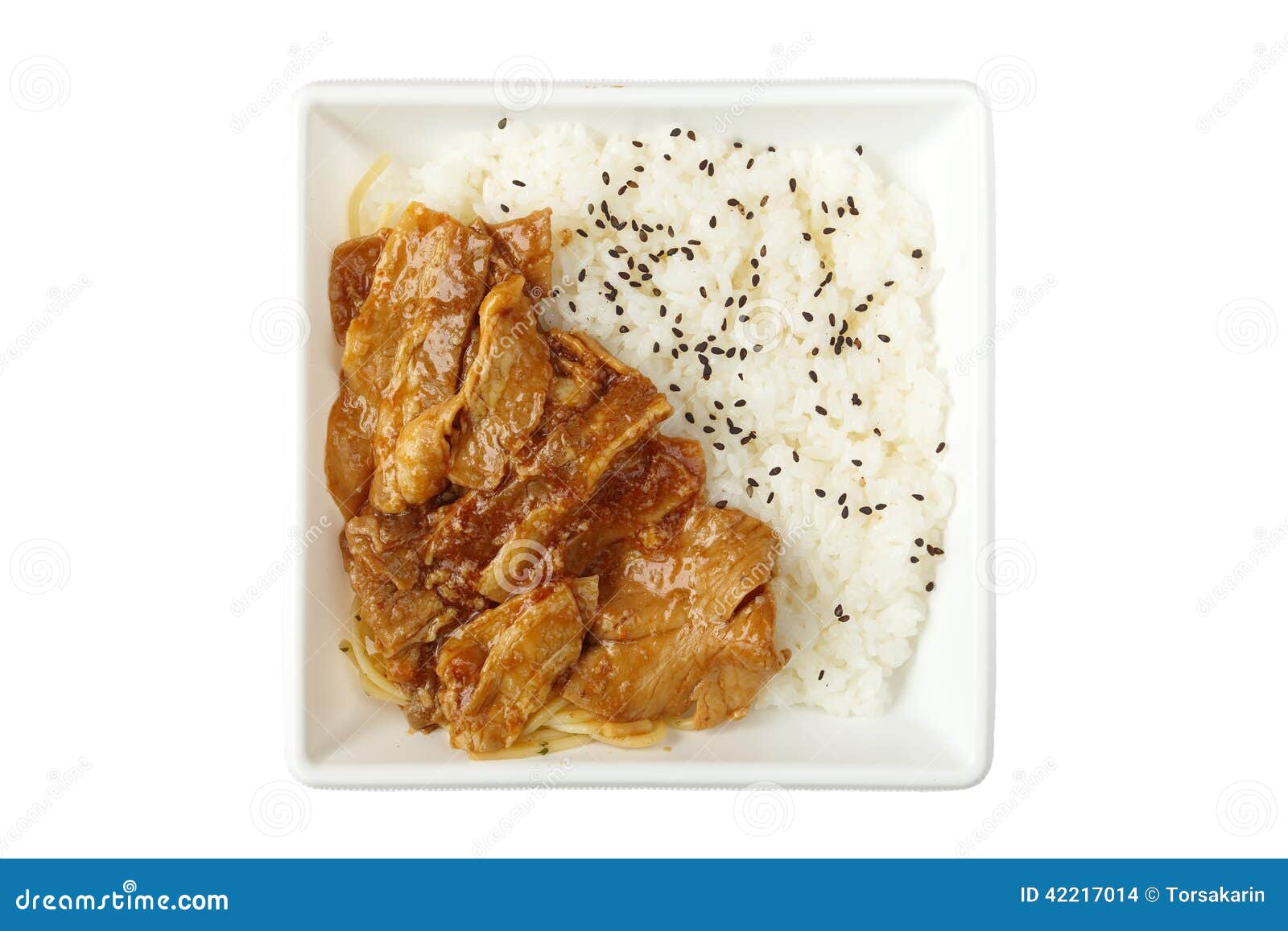 Beef and white rice stock photo. Image of japan, detail - 42217014