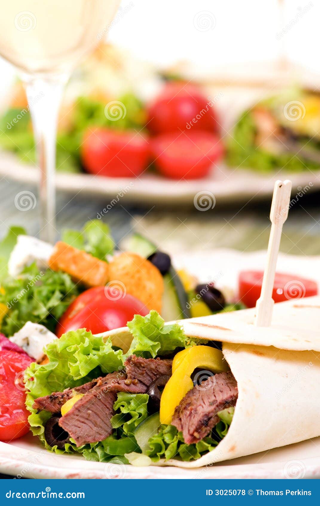 Beef Wrap stock photo. Image of olives, beef, pepper, gourmet - 3025078