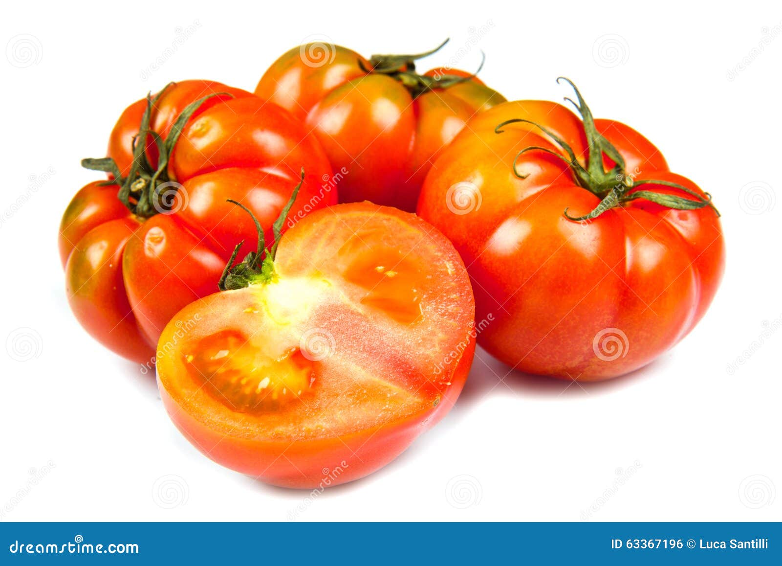 Beefsteak Tomatoes, Isolated on White Stock Photo - Image of vegetable ...
