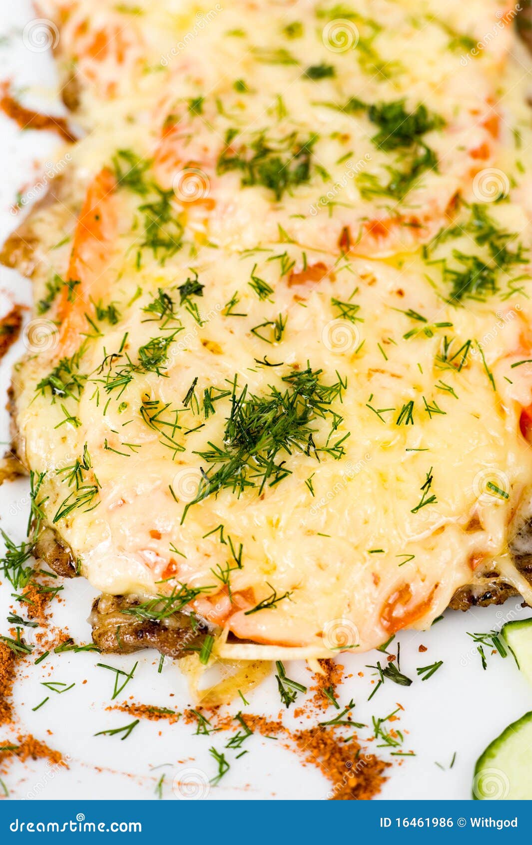 Beefsteak Under Cheese, Macro Stock Photo - Image of field, beefsteak ...