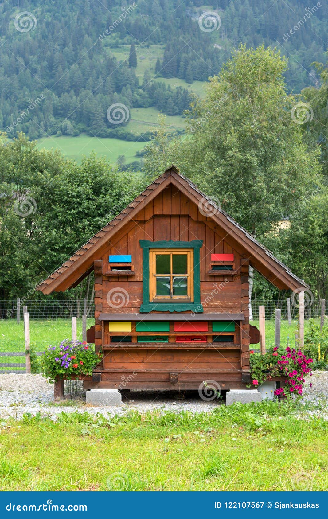 Beehive in Austria, Apiculture Stock Image - Image of colorful, land ...