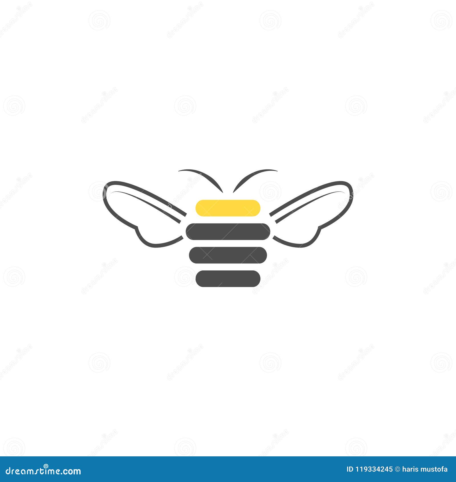 Beehive Bee Abstract Logo Design Template Stock Vector - Illustration ...