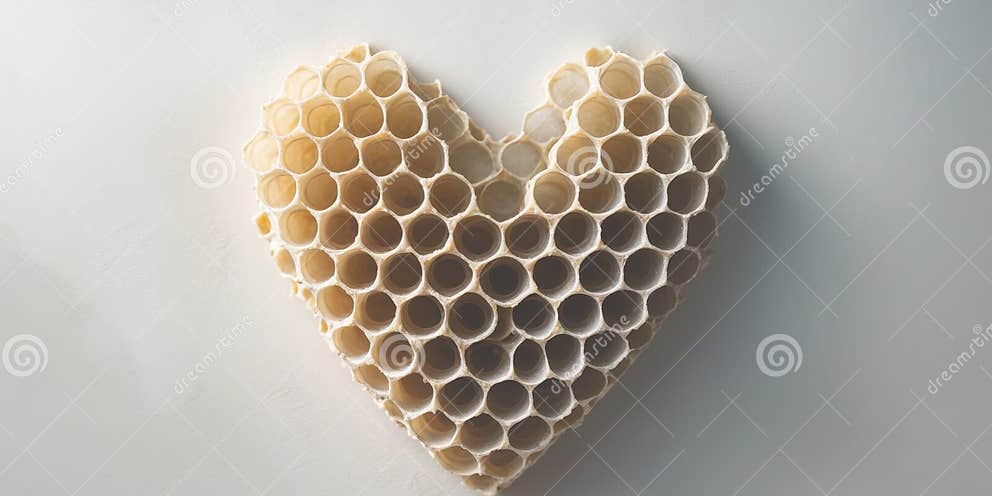 Beehive Heart the Hexagonal Structure of a Beehive Takes on a he Stock ...