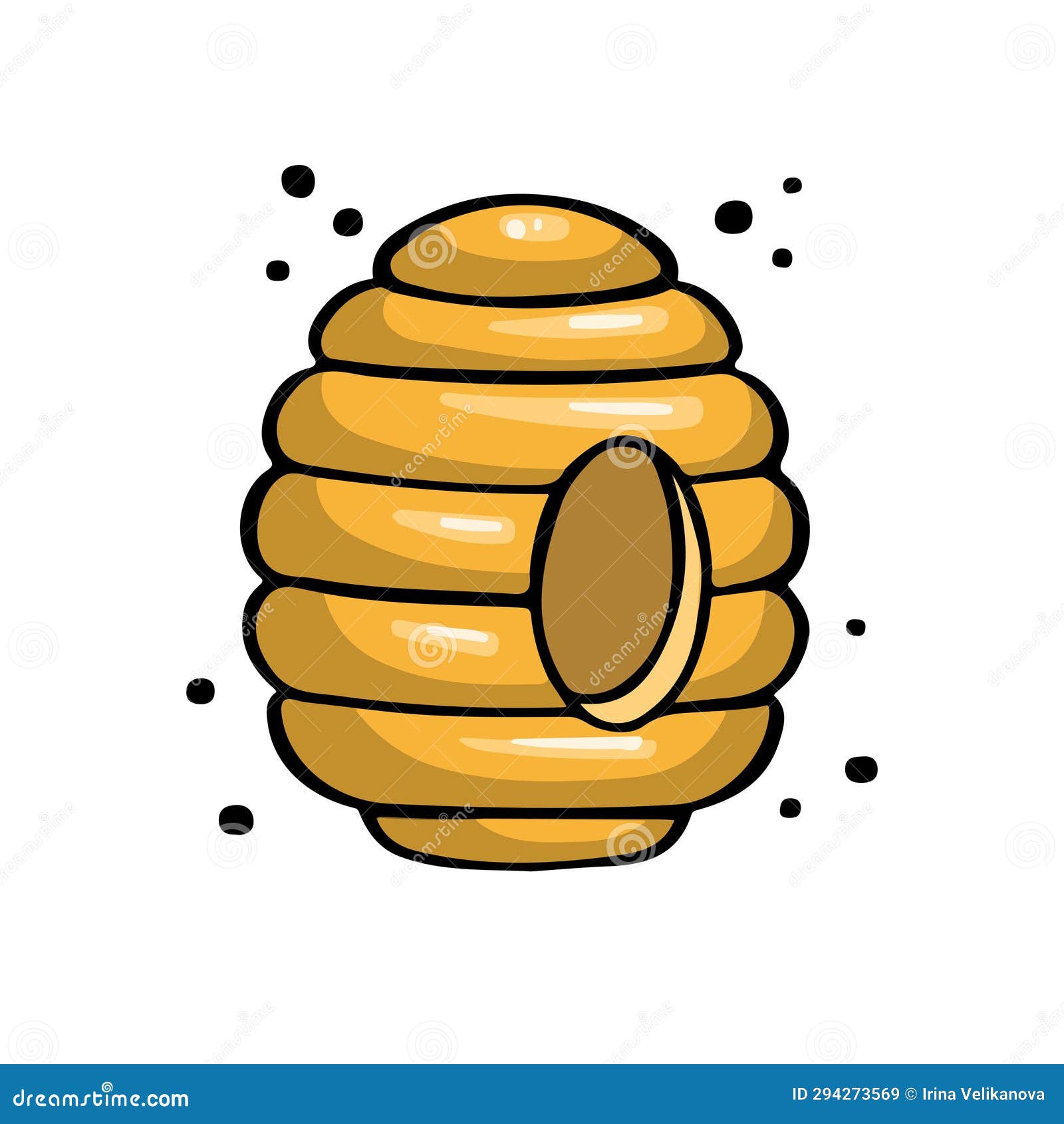 Beehive, Home for a Bee, Vector Illustration Stock Vector ...